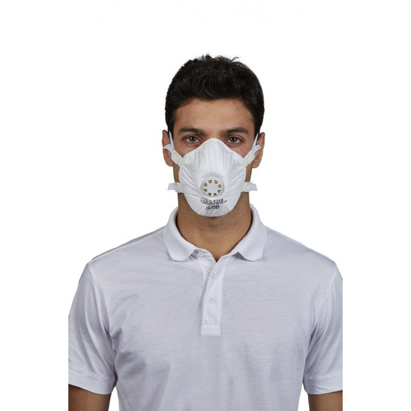 Face protection valved mask FFP3