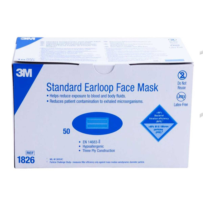 3M Surgical mask 1826 with earloop (box of 50) | Medi-Shop.gr