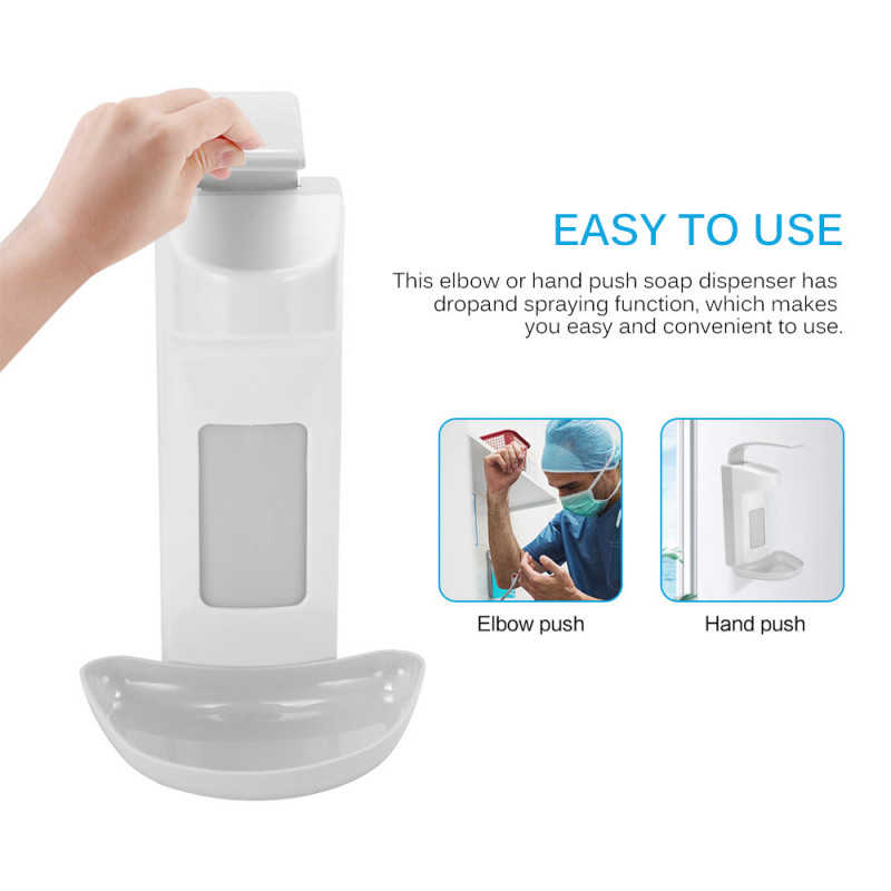 Wall holder disinfectant dispenser 500ml with elbow pressure pump ...