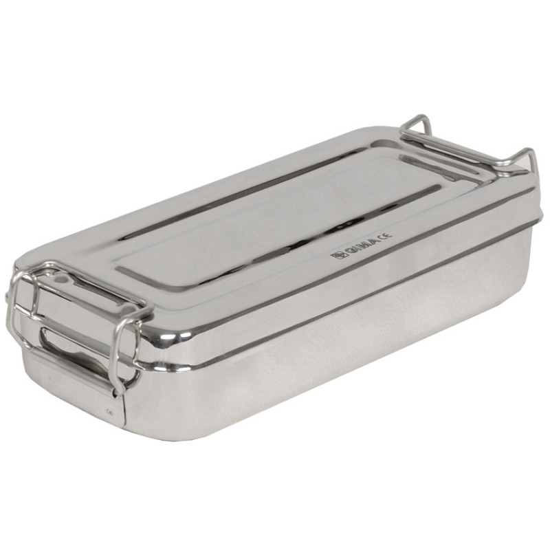 Stainless steel Inox box with handle 18 x 8 x 4cm | Medi-Shop.gr