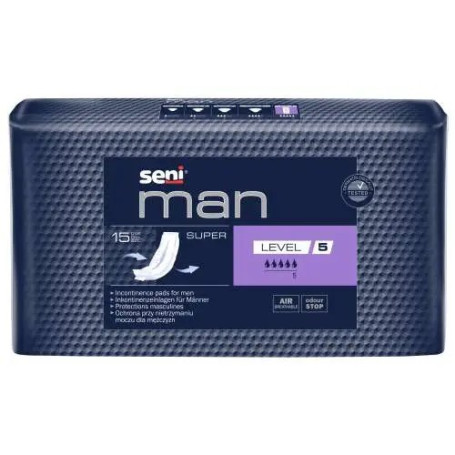 Seni Man Super incontinence pads for men (15 pcs) | Medi-Shop.gr