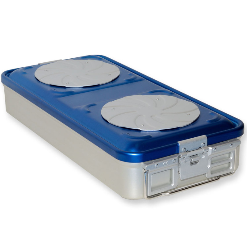 Sterilization box with valve large 37280 blue | Medi-Shop.gr
