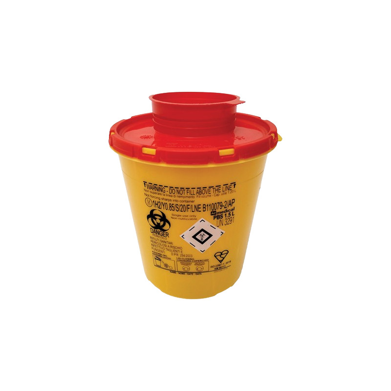 PBS Line Sharp needle disposal container 1.5L 25791 | Medi-Shop.gr