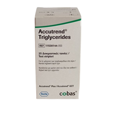 Triglyceride strips for Roche Accutrend Plus (25 pcs) | Medi-Shop.gr